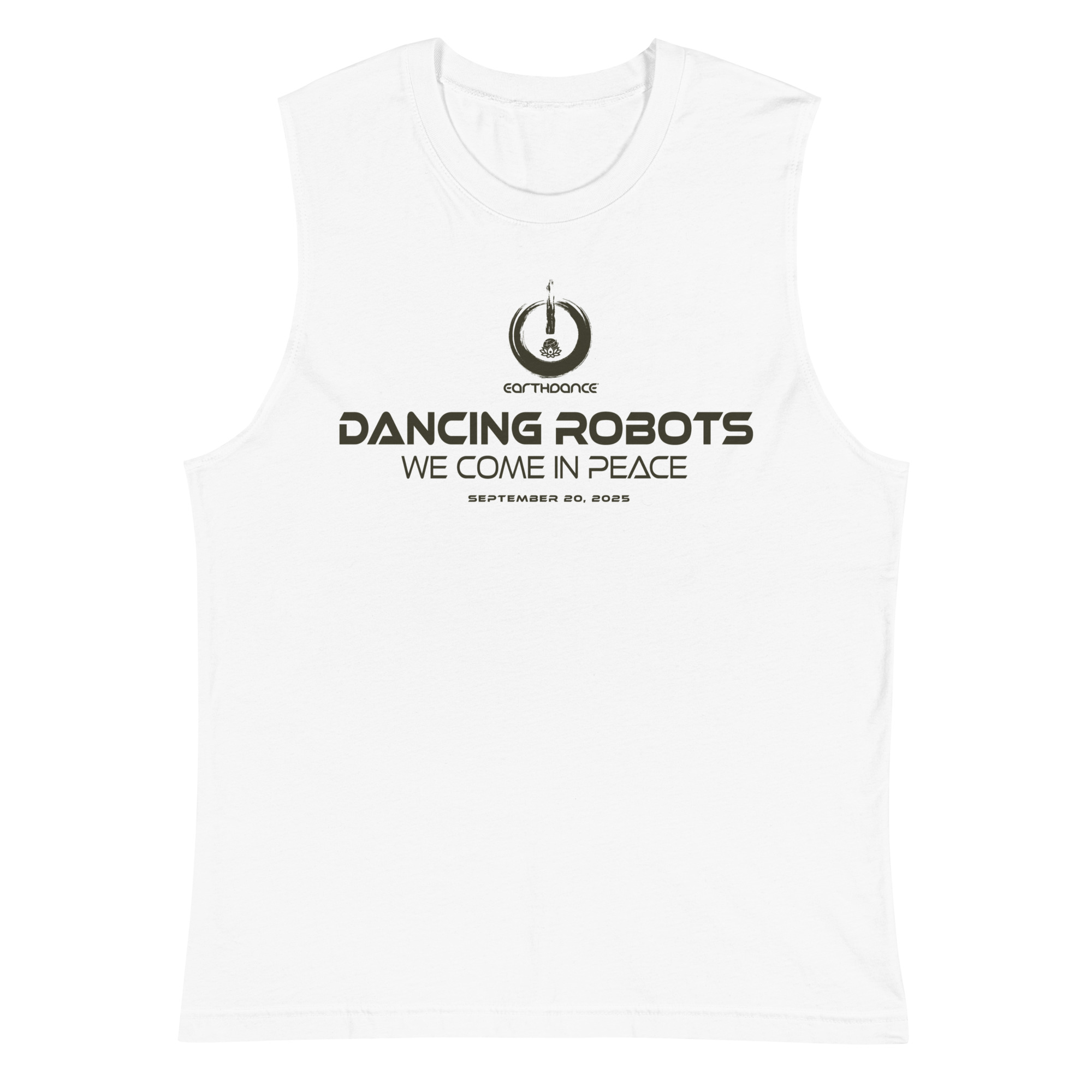 Dancing Robots: We Come In Peace Muscle Shirt - Earthdance Market